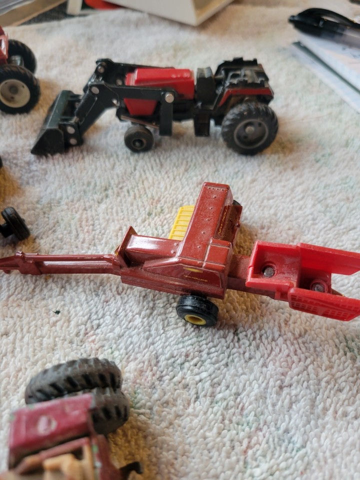 Lot Of 11 Die Cast Colored Red Farm Equipment Toys | eBay