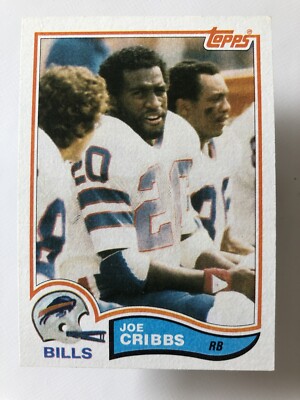1982 TOPPS JOE CRIBBS BUFFALO BILLS #26 FOOTBALL CARD War Eagle | eBay