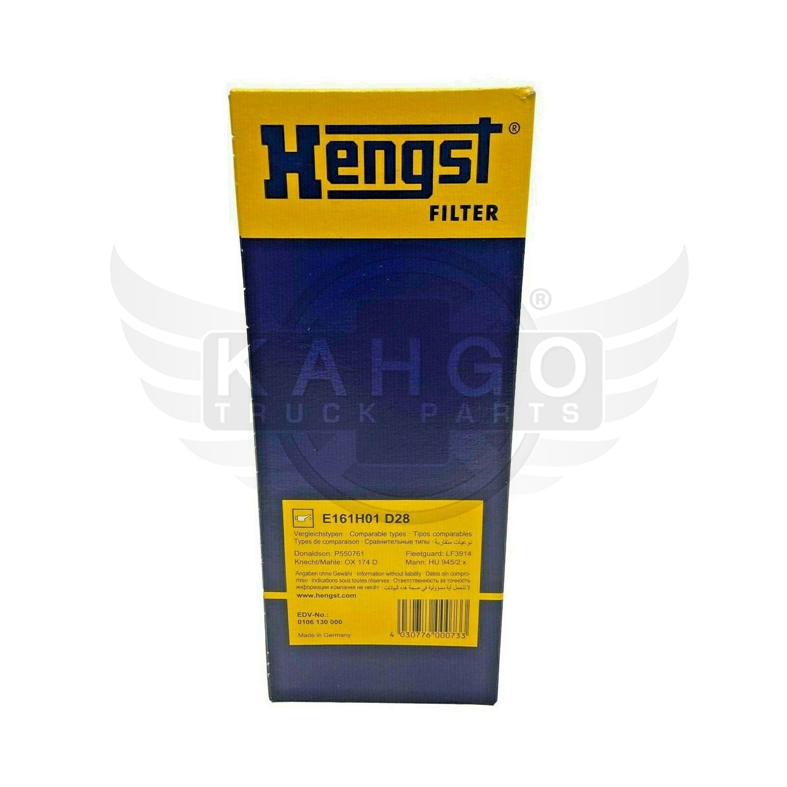E161H01D28 HENGST Engine Oil – Fits Freightliner, Mercedes Benz Engines ...
