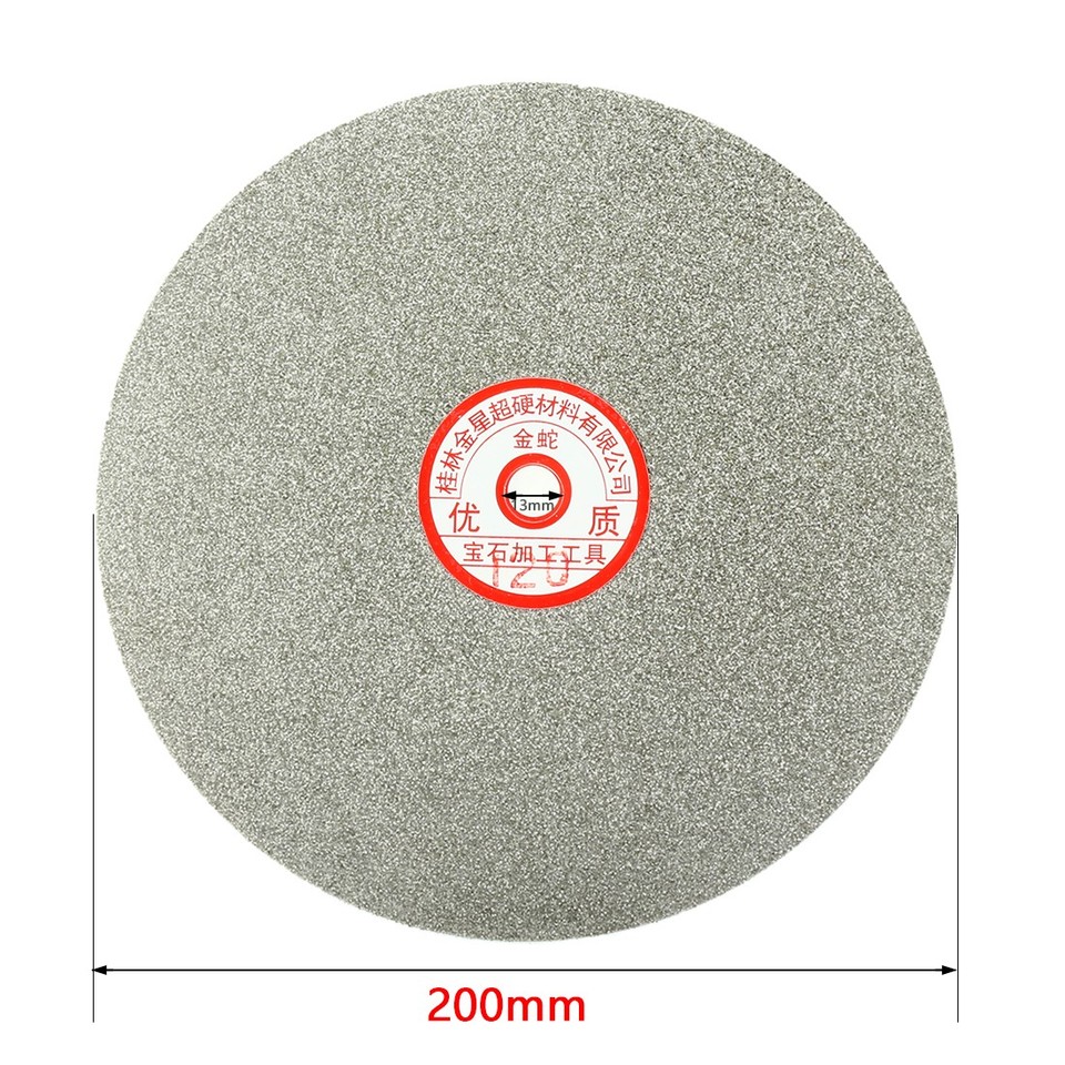 200mm 8" Grit 120 Diamond Coated Flat Lap Disk Wheel Grinding Sanding ...