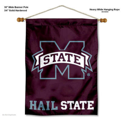 MSU Bulldogs Hail State Wall Hanging Banner | eBay