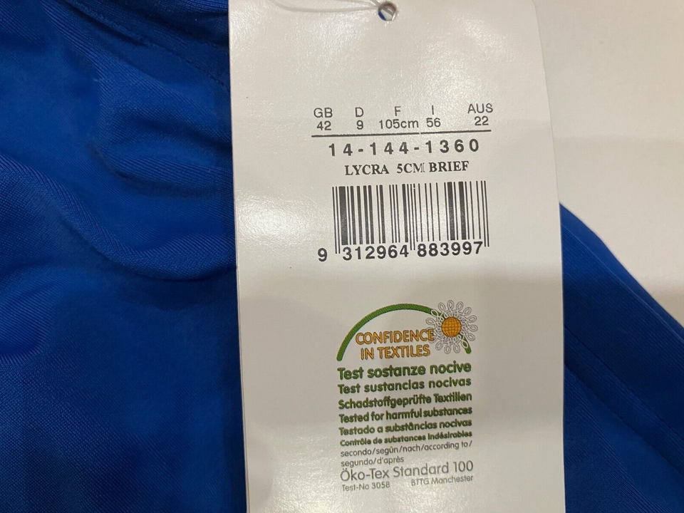 Speedo 5cm Lycra brief - mid-blue, AUS/US 38" & AUS/US40" | eBay UK