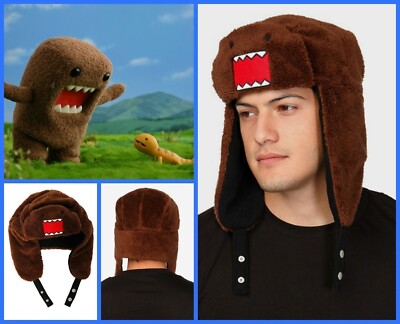 Domo Laplander Aviator Fur Hat VTG Hot Topic 2008 RARE Japan Kawaii ...