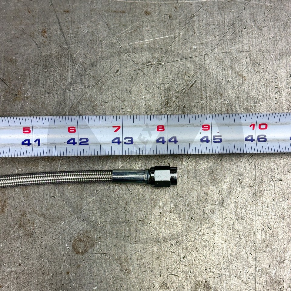 44" Stainless Steel Braided Hydraulic Line (-3AN 90 Degree to -3AN ...