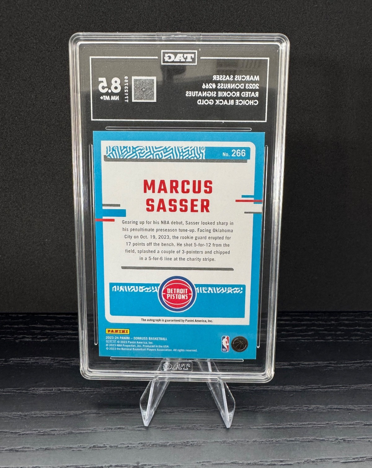 2023-24 Panini Donruss Marcus Sasser Rated Rookies Sig Choice Black ...