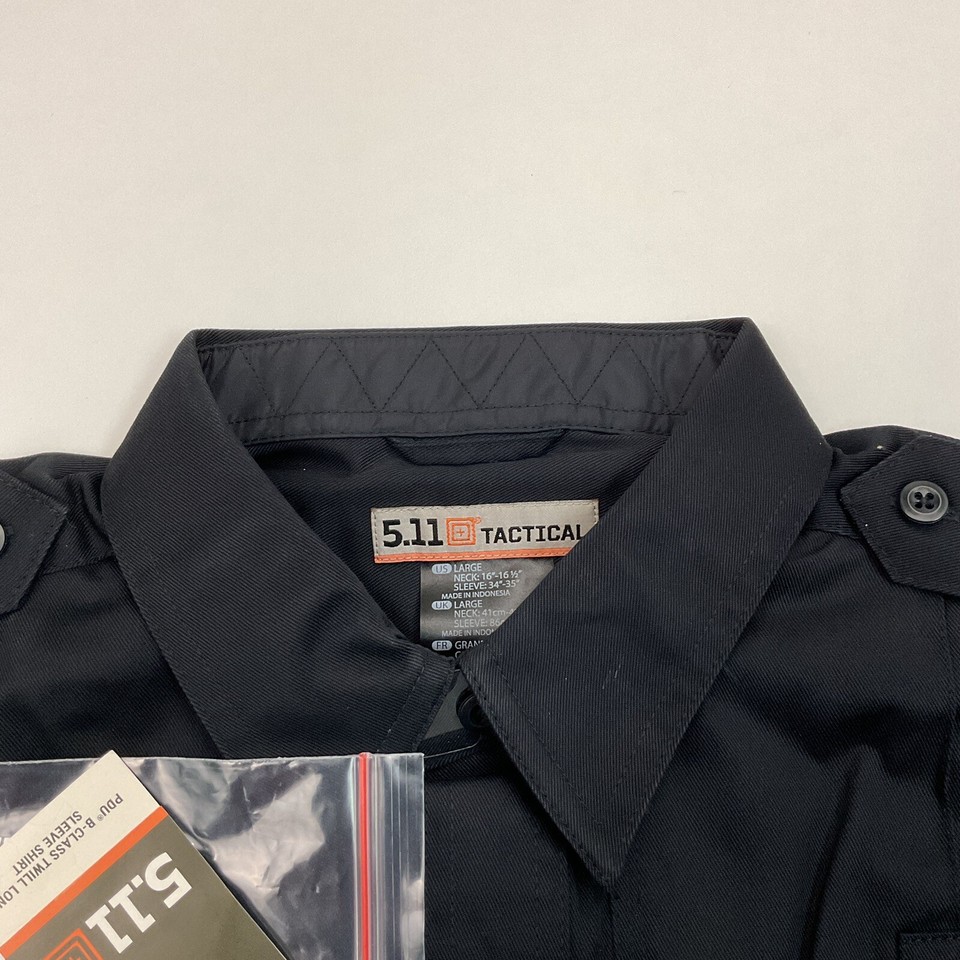 5.11 Tactical Men's Twill PDU Class B Long Sleeve Shirt, 72345- Navy ...