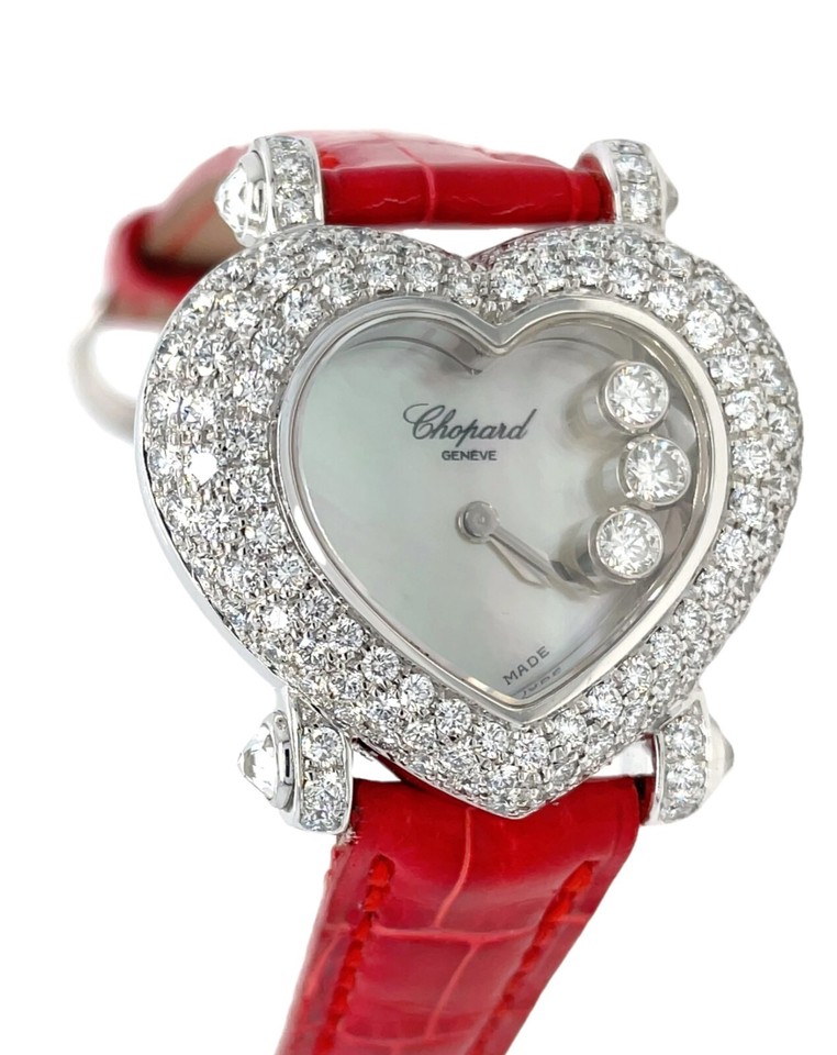 Chopard Happy Diamond Heart Watch 18K Gold Ref:5501 Serviced Warranty Papers | eBay