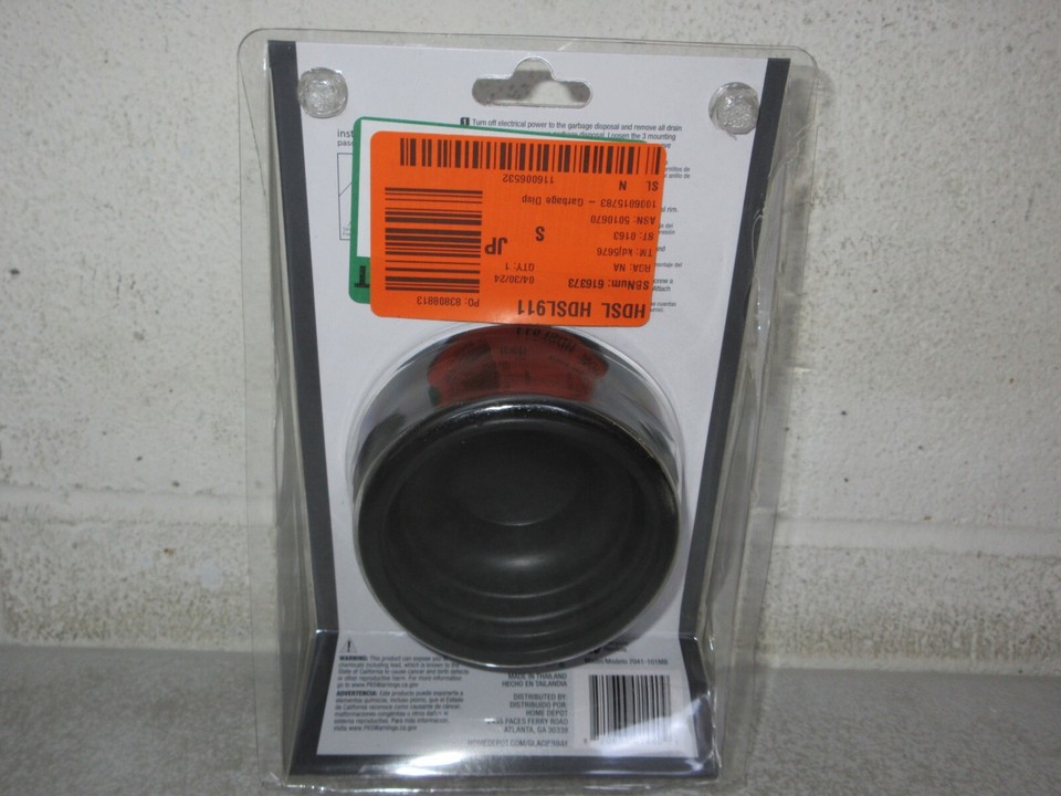 Glacier Bay Garbage Disposal Rim & Stopper - Stainless steel matte ...