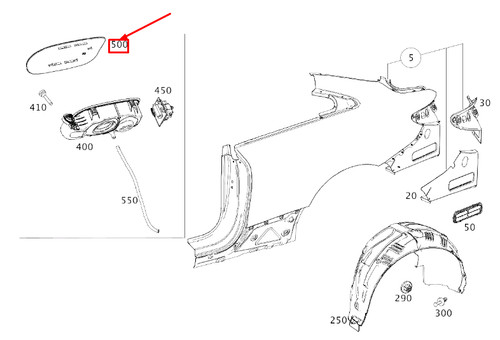 MERCEDES-BENZ E C238 FUEL TANK FLAP A2387570000 ORIGINAL for sale ...