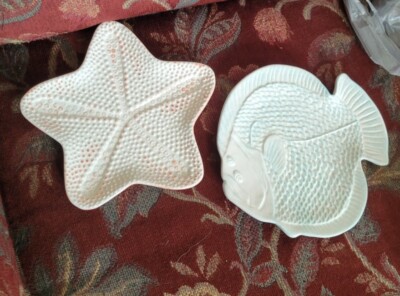Vtg Boston Warehouse Flounder Fish Starfish Star Fish Shape Plates | eBay