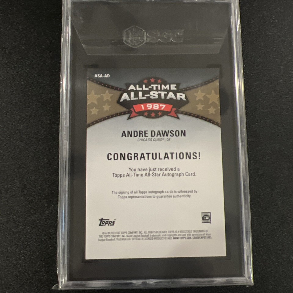 2023 Topps Andre Dawson 87’ All-Time All Star Auto SGC Graded 10 Auto ...