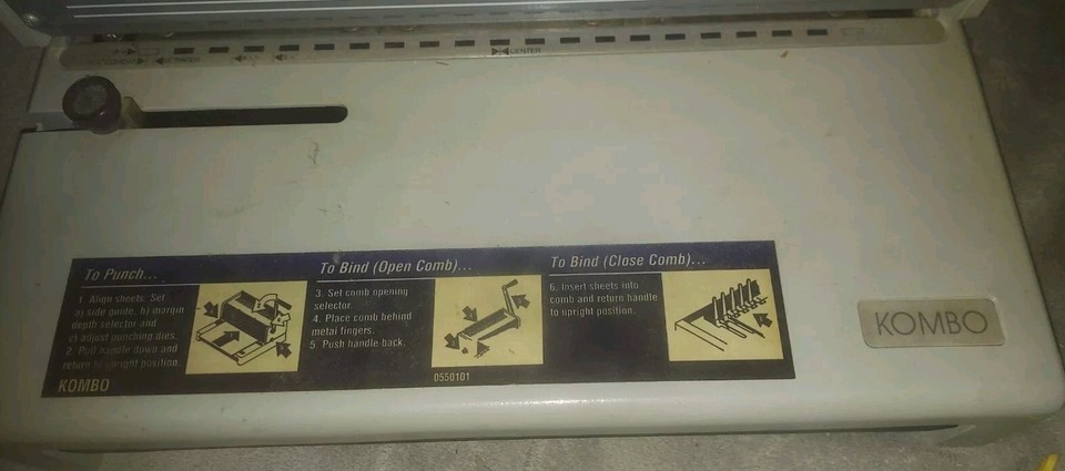 Ibico Kombo Manual Hole Punch & Comb Binding Machine - The Deluxe ...