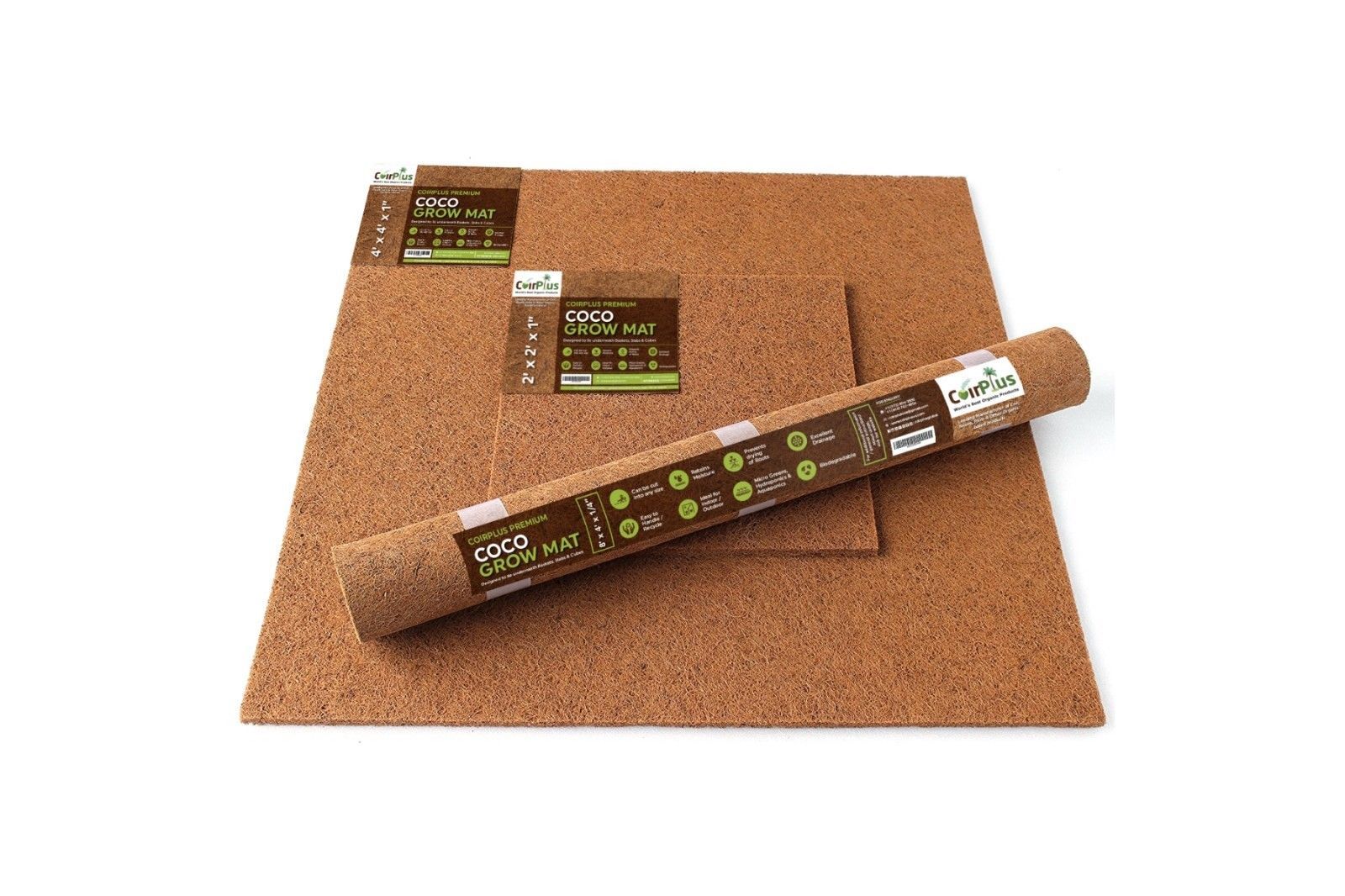 Coir Plus Premium Coco Grow Mat [OMRI Listed]: 8 ft x 4 ft x 1/4 in ...
