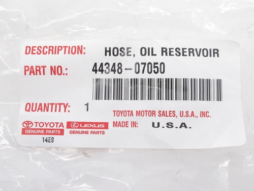 Genuine OEM Toyota 44348-07050 Power Steering Return Hose 2005-2007 ...