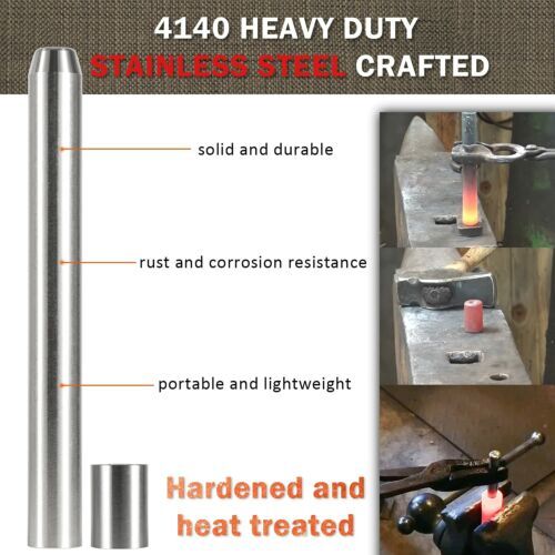 Blacksmith Rivet Doming Heading Bucking Tool Kit 1/4" Shaft 1/2" Head 5 ...