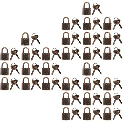 30 Pcs Alloy Steel Padlock Cabinet Small Padlocks with Keys | eBay