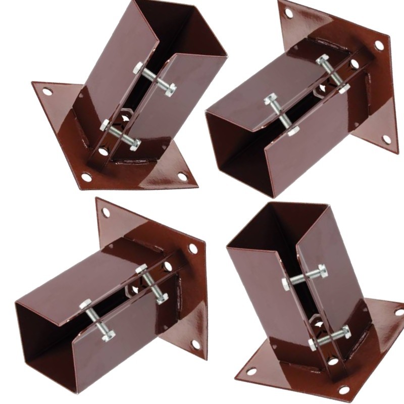 4" Bolt Down Fence Post / Support - 100MM Like Metpost Bolt Grip Holder ...