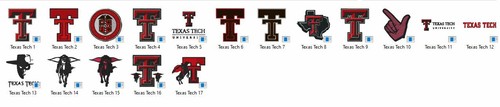 Texas Tech Logos Machine Embroidery Designs - CD/USB/Floppy - 11 ...