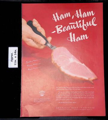 1946 American Meat Institute Ham, Ham, Beautiful Ham Easter Time Print ...