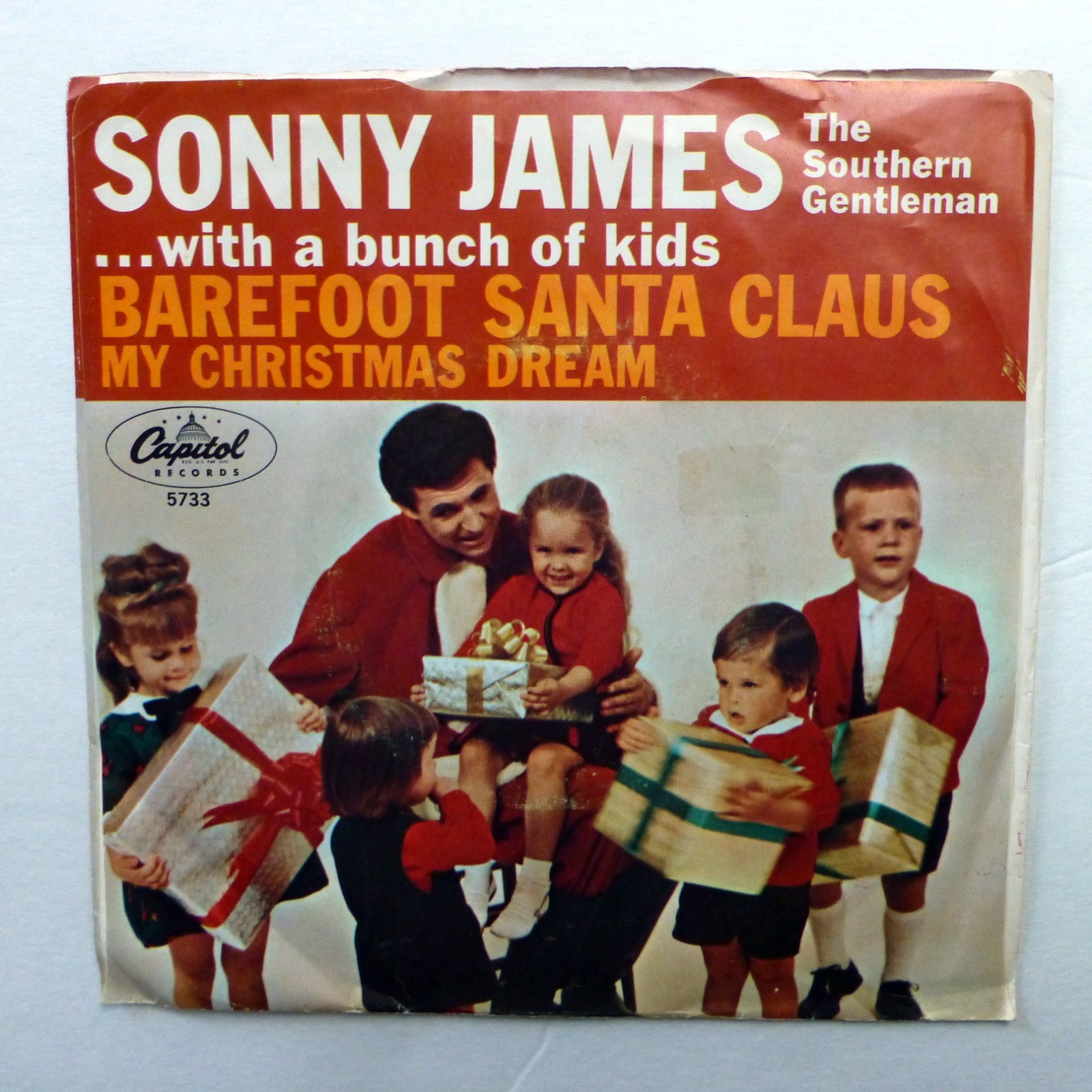 SONNY JAMES 45 Barefoot Santa Claus / My Christmas Dream W/ PIC SLEEVE ...