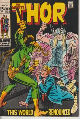 " The Mighty THOR " #159 & 167 " This World Renounced " 1969 Silver Age ...