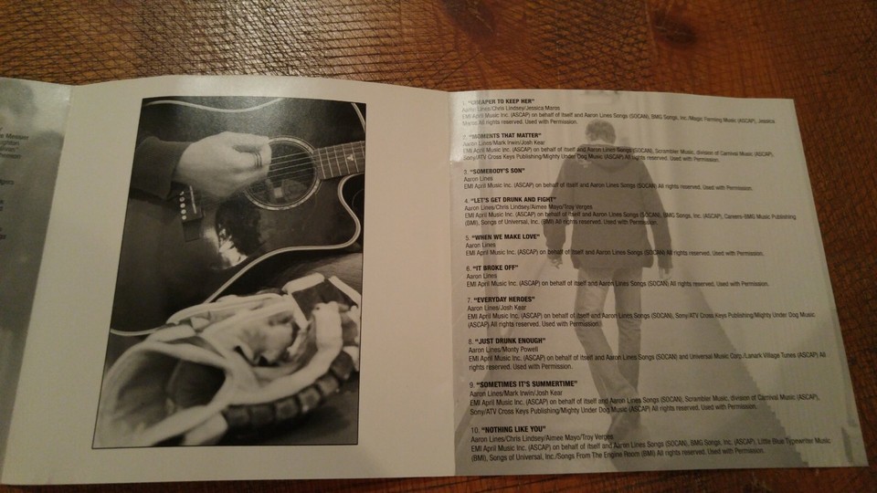 AARON LINES AUTOGRAPHED. MOMENTS THAT MATTER 2007 CD good! CHEAPER TO ...