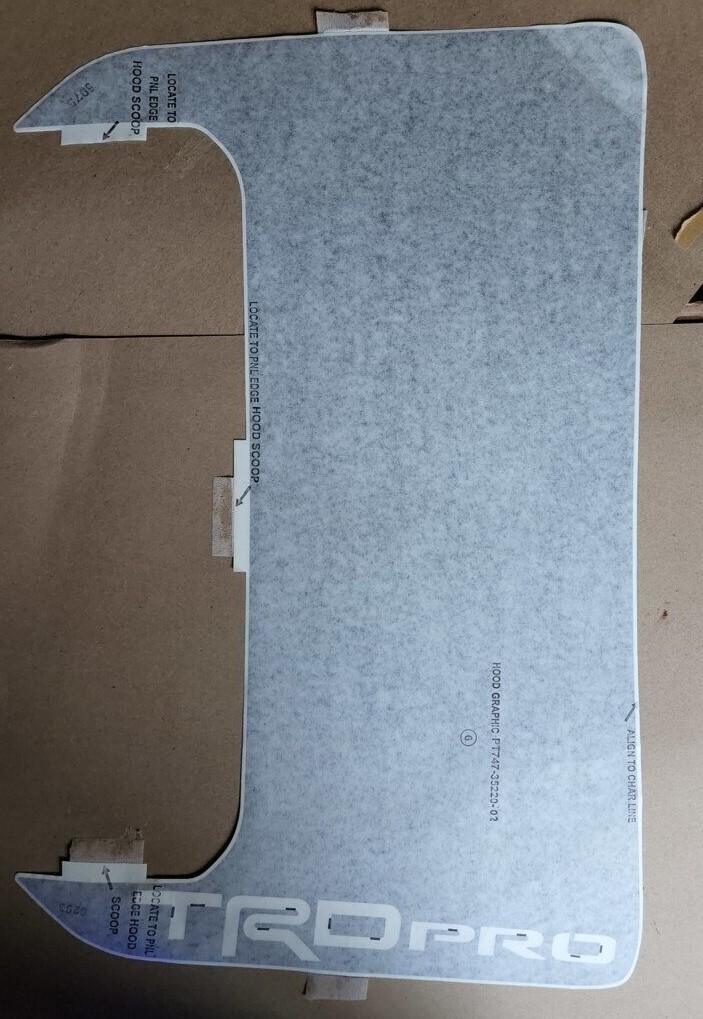 2023 TOYOTA TACOMA TRD PRO HOOD GRAPHIC OEM PT747-35220-02 | eBay