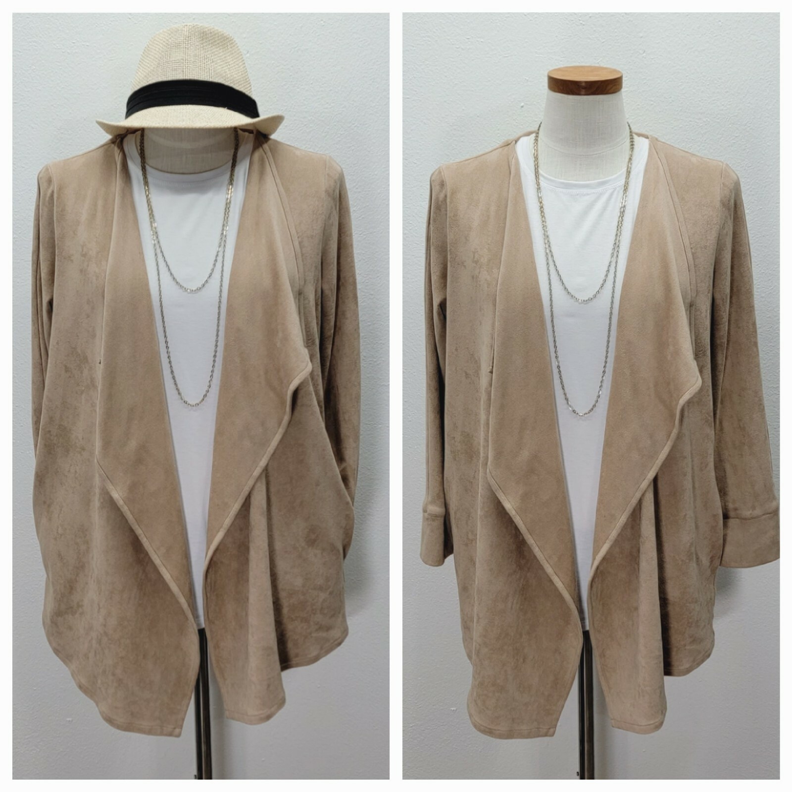 GRETCHEN SCOTT WATERFALL SUEDE JACKET, SIZE S - Gem