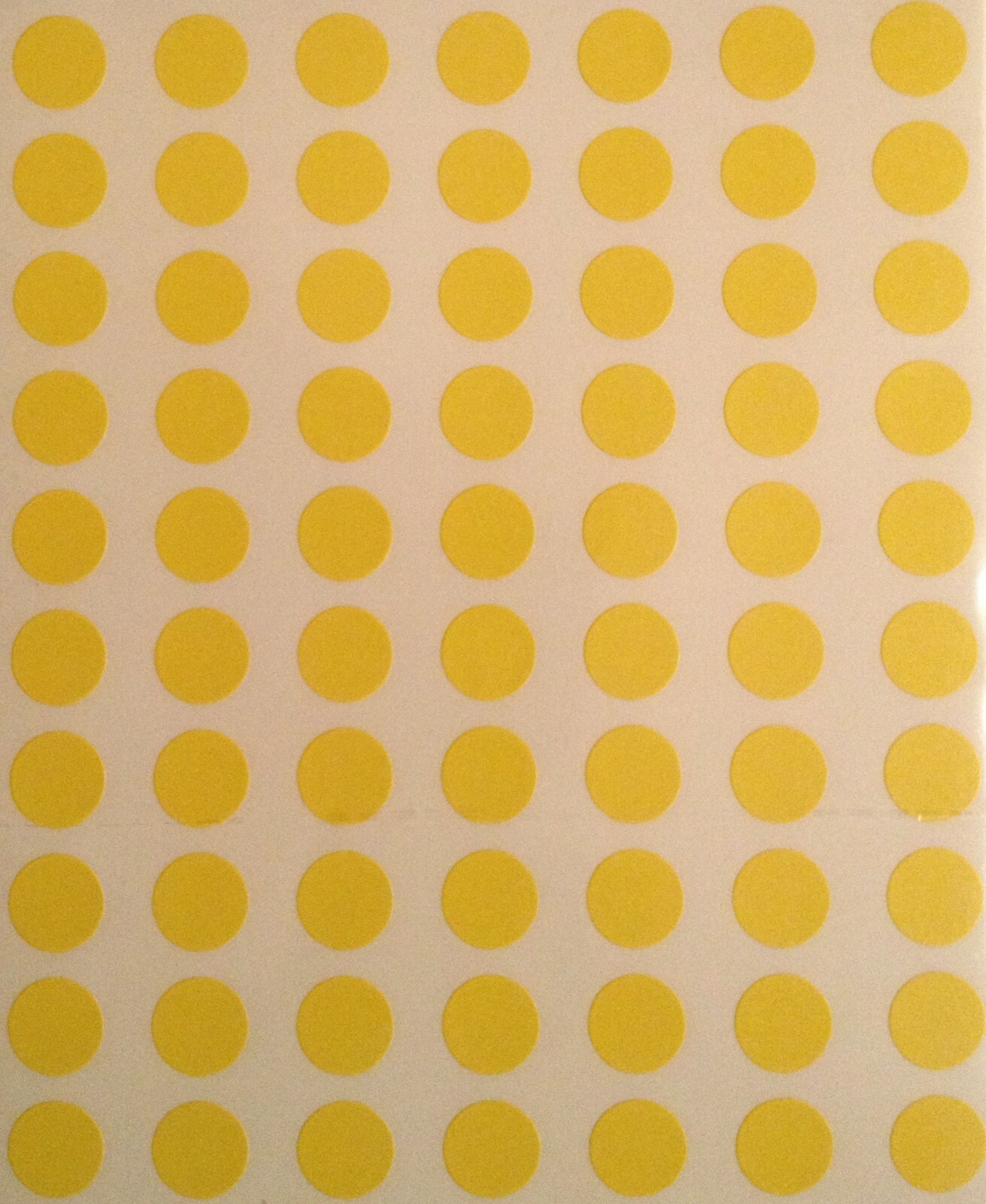 210 Small Yellow Round Circular Coloured Sticky Labels 8mm Dots ...