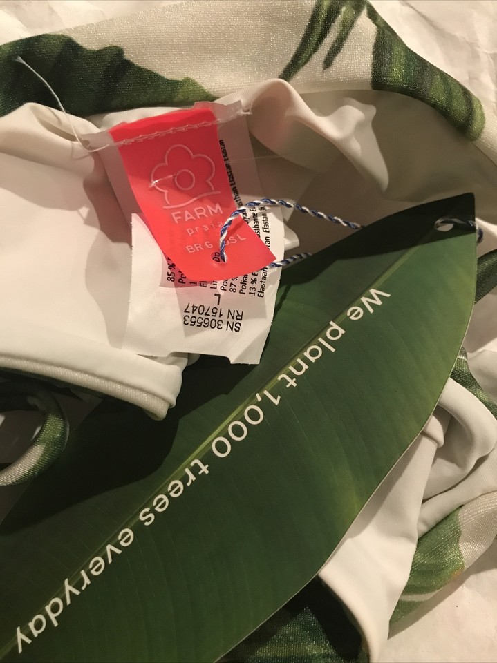 Farm Rio Fresh Forest Tropical String Bikini Swim Bottom NEW $85 Size L ...