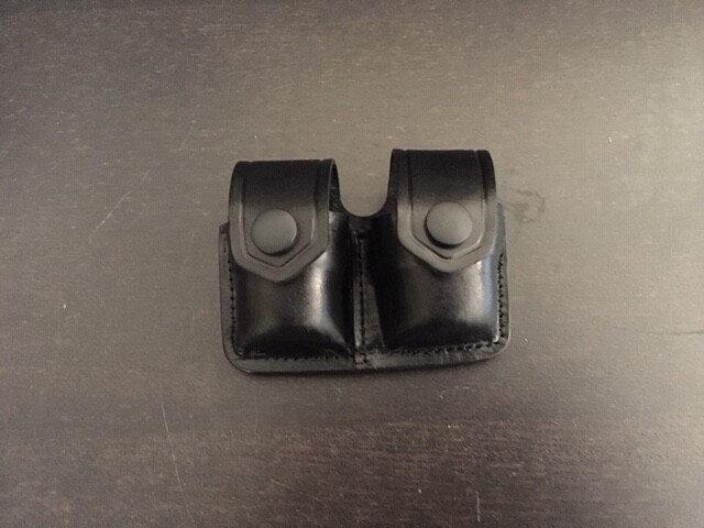 KM005-44 Leather Double Speedloader Pouch with Belt Clip For 44 Magnum ...