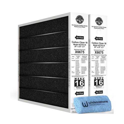Lennox X6675 20x25x5 Air Filter, Lennox Healthy Climate Carbon Clean ...