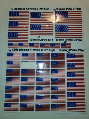 "These Are Off-Cut" American FLAGS - R/C MODEL 1/12-1/10- DIE CUT ...