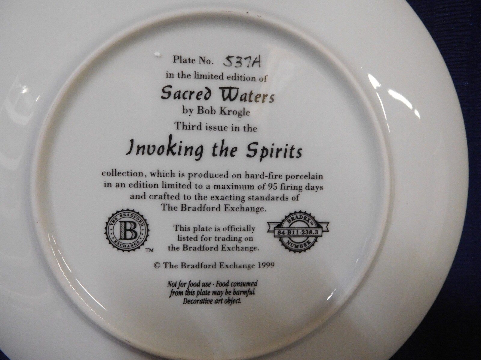 Plate Invoking the Spirits Sacred Waters by Bob Krogle Bradford ...