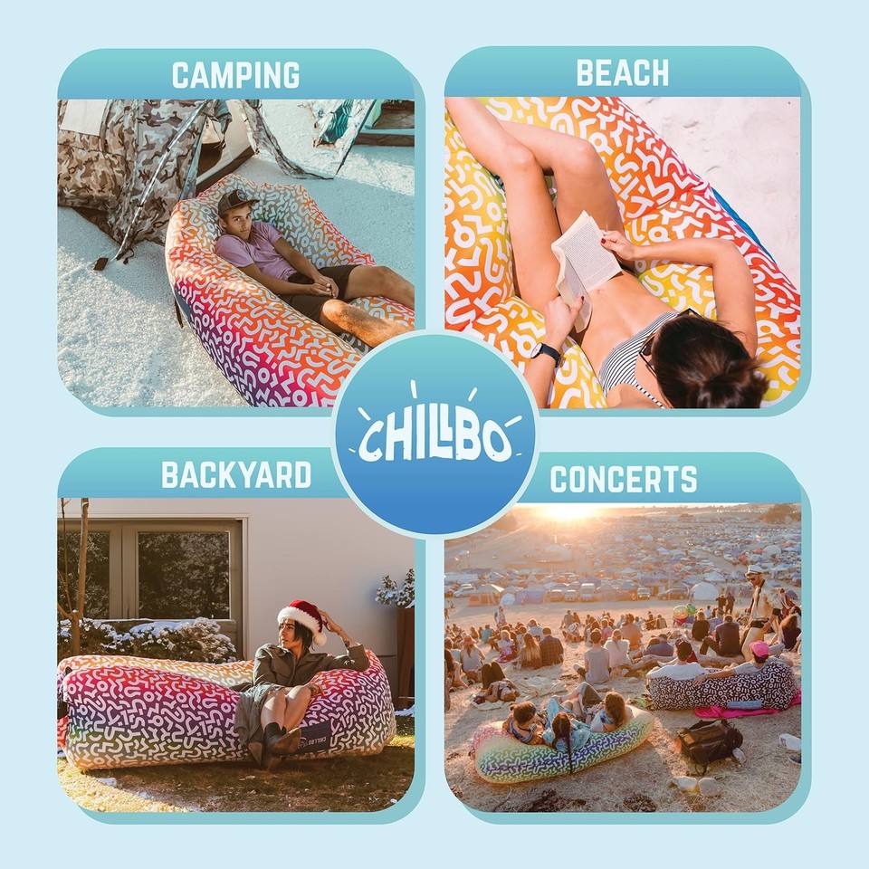 Chillbo Inflatable Couch – Cool Inflatable Chair. Upgrade Your Camping ...