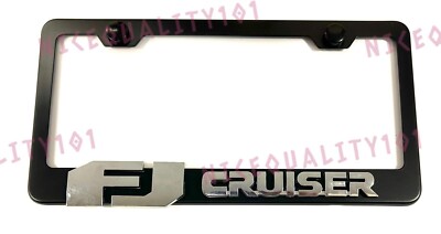3D FJ Cruiser Camry Stainless Steel Black Finished License Plate Frame ...
