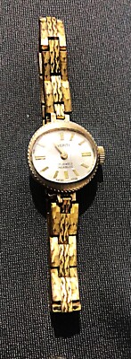 vintage antique windup 9ct EVERITE LADIES WATCH working order case ...