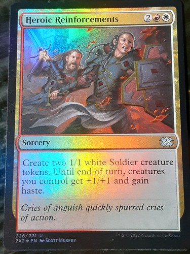 Heroic Reinforcements FOIL , Double Masters 2022 , LP , MTG, FREE ...