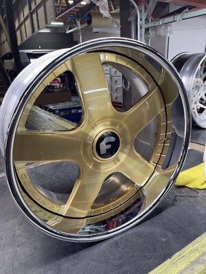 Forgiato Belice-xkw 22” Staggered Brush Gold Donk Fitment , C10 Impala ...