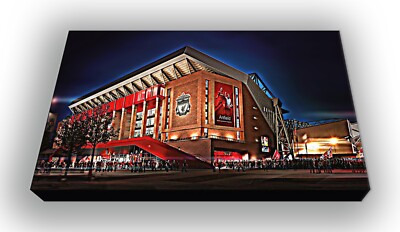 Liverpool - Anfield Stadium Stylized Picture - Wall Hanging Box Canvas ...