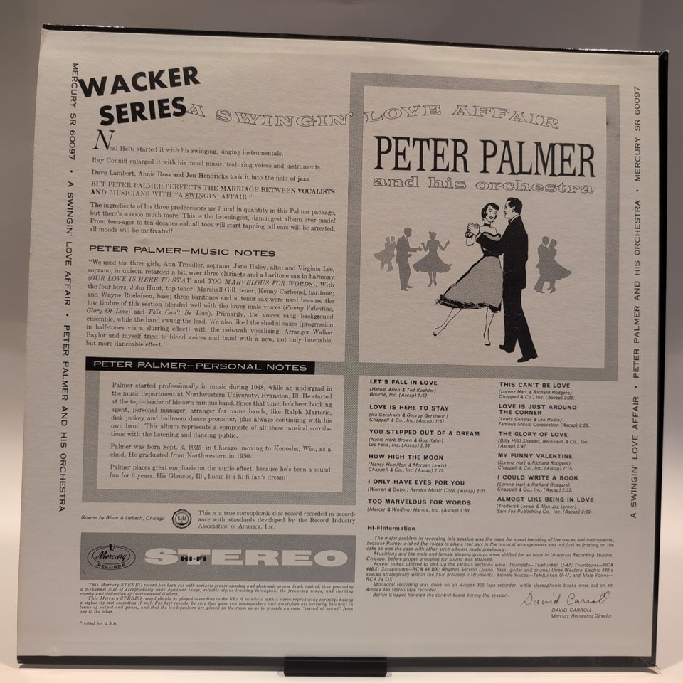 Peter Palmer : A Swingin’ Love Affair Record Mercury SR-60097 VG+/VG+ ...