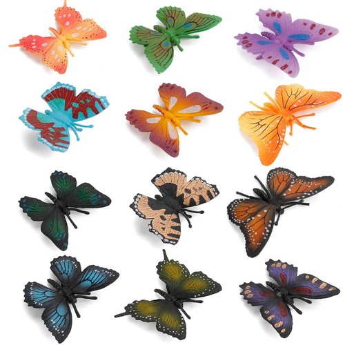 Colorful Pvc Butterfly Model Set For Kids Educational Toy Realistic ...