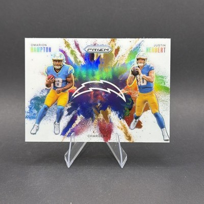 2025 Panini Prizm Justin Herbert Omarion Hampton Rookie DUAL COLORBLAST ...