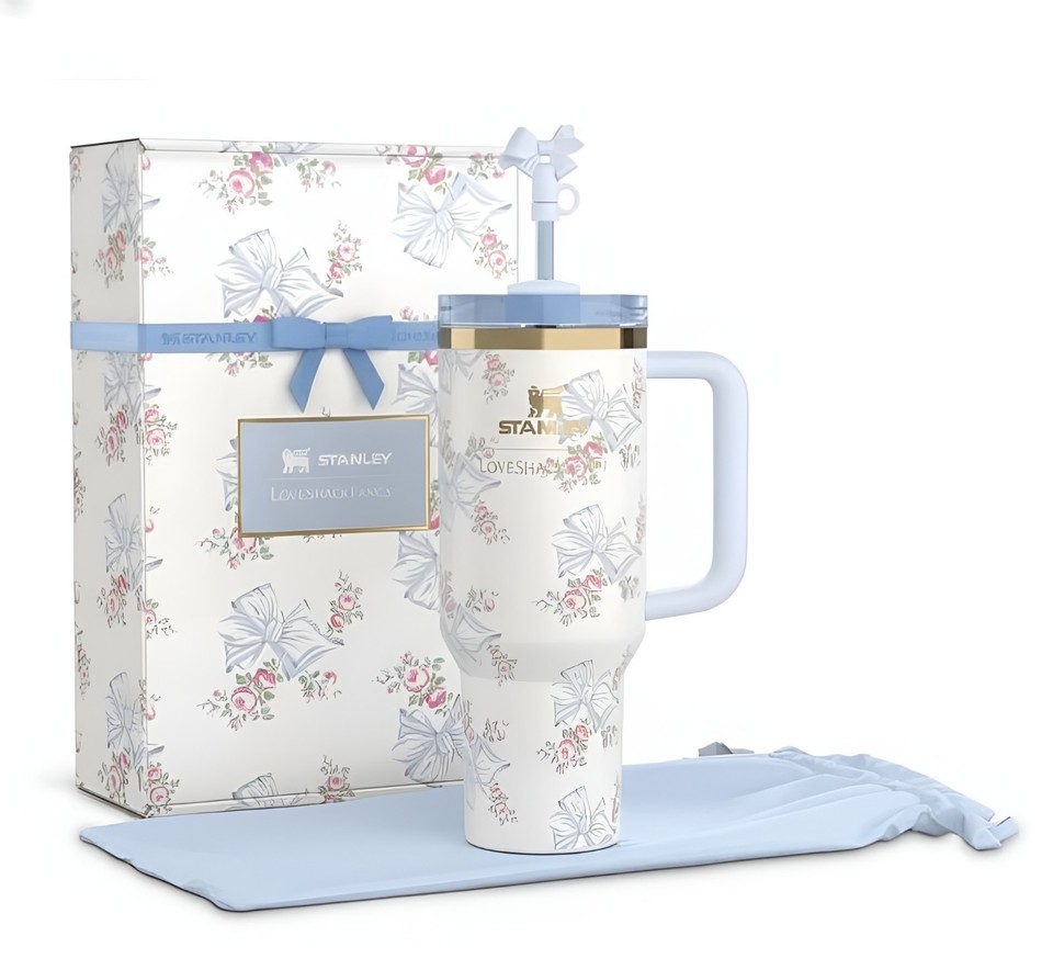 Stanley X Love Shack Fancy Holiday Quencher Cup-Butterfly Blue Special ...