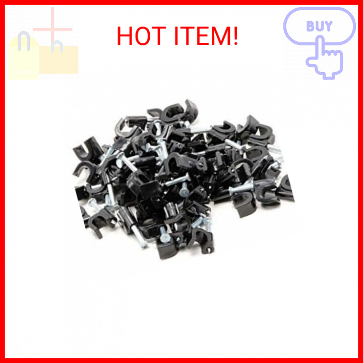 Single Coaxial Cable Clips, Cat6, Electrical Wire Cable Clip, 1/4 in (6 ...