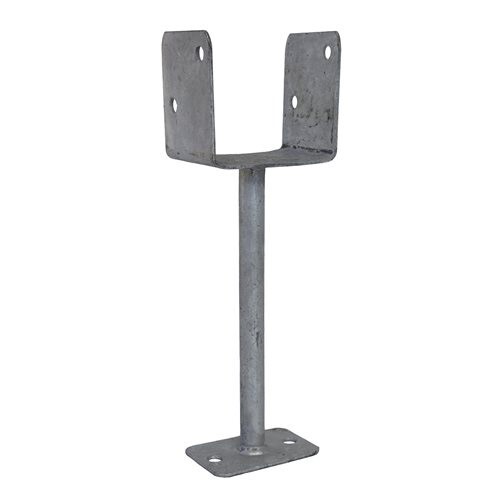 Galvanised Timber Post Support Saddle Plate 125mm x 150mm | eBay