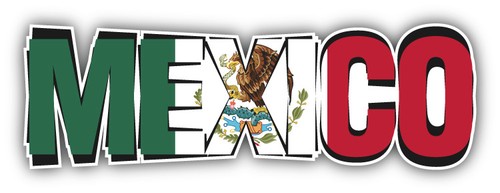 Mexico Flag Art Slogan Travel Car Bumper Sticker Decal - ''SIZES'' | eBay