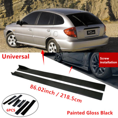 86" Universal Black Fit For Kia Rio 99-05 Side Skirt Lip Splitter ...