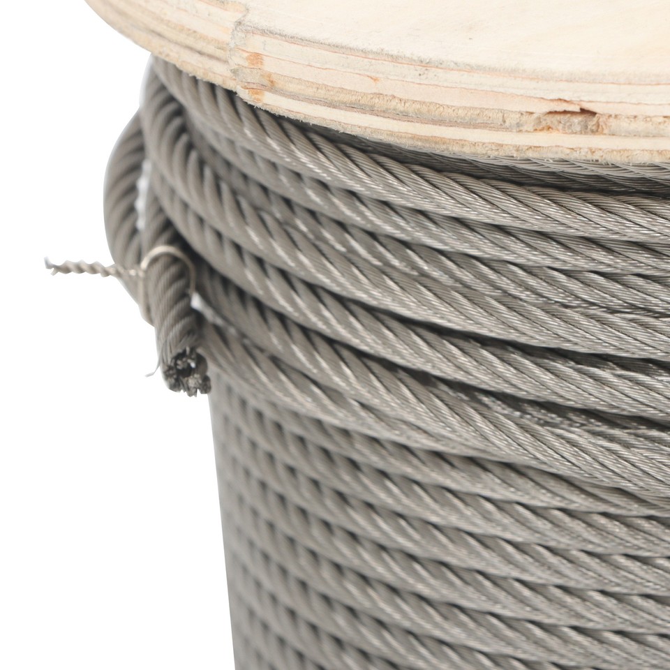 3/16" 7x19 Stainless Steel Cable - 250FT T304 Wire Rope 3700lb Fracture ...
