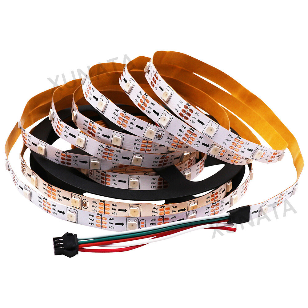 WS2812B LED Streifen Strip 1M-5M WS2812 RGB Leiste Licht 5050 SMD ...